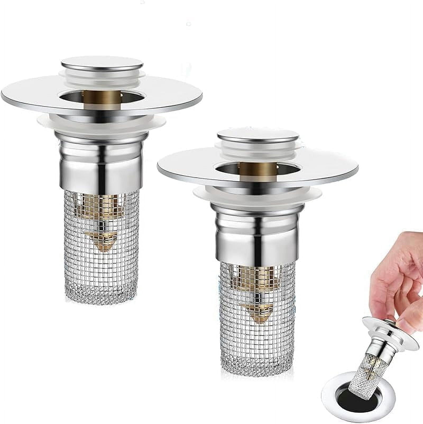 Bathroom Sink Stopper Hair Catcher, Universal Drain Filter with Hair ...