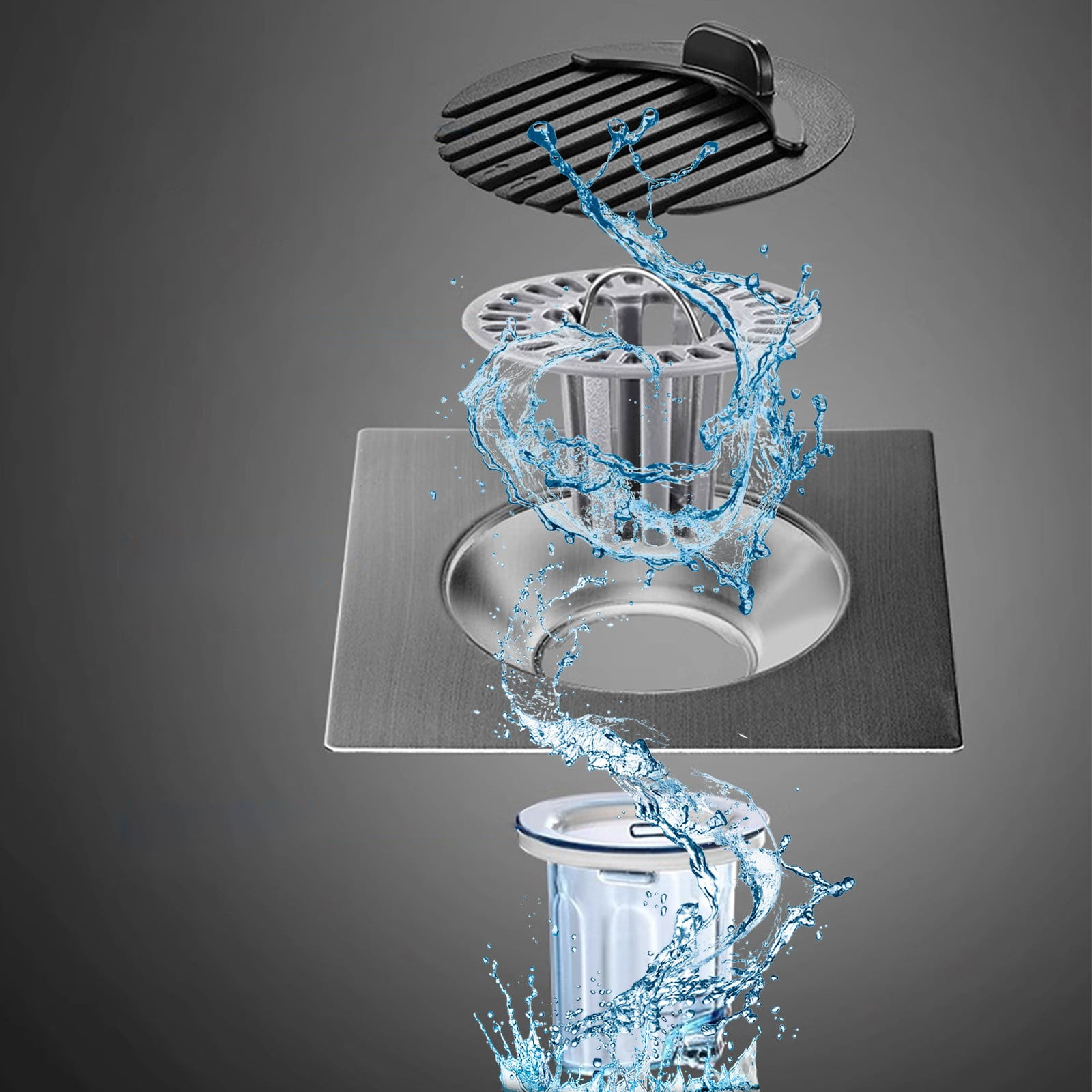 Bathroom Sink Stopper Strainer with Removable Stainless Steel Filter ...