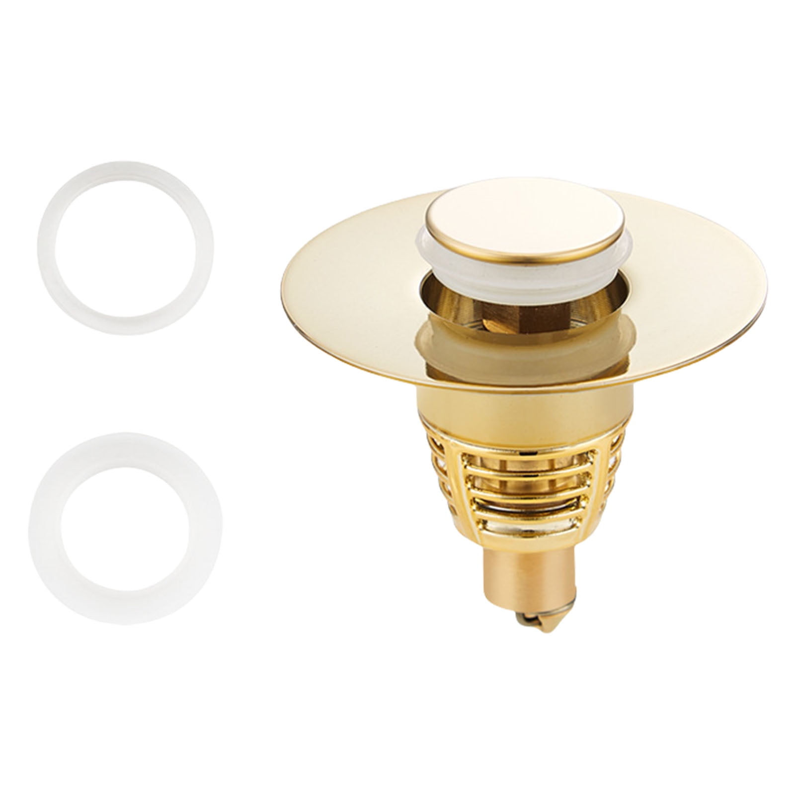 Bathroom Sink Stoppers with Brass Bounce Cores Push Type Drain Plug ...
