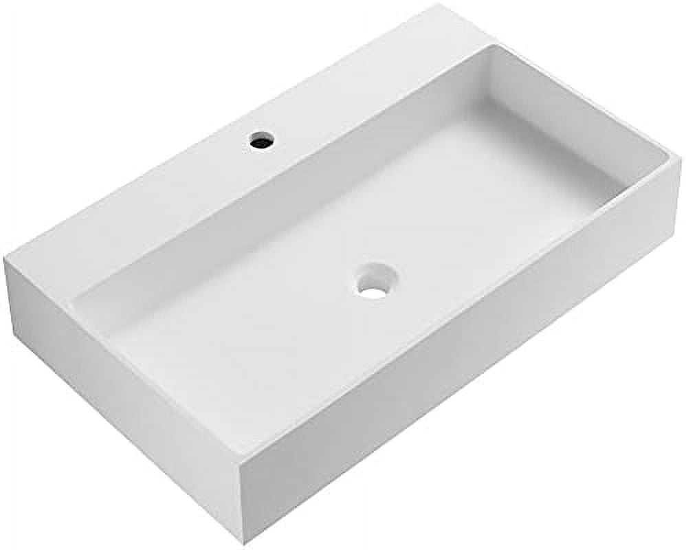 Bathroom Sink, Wall-Mount Install or On Countertop, 32" with Single ...