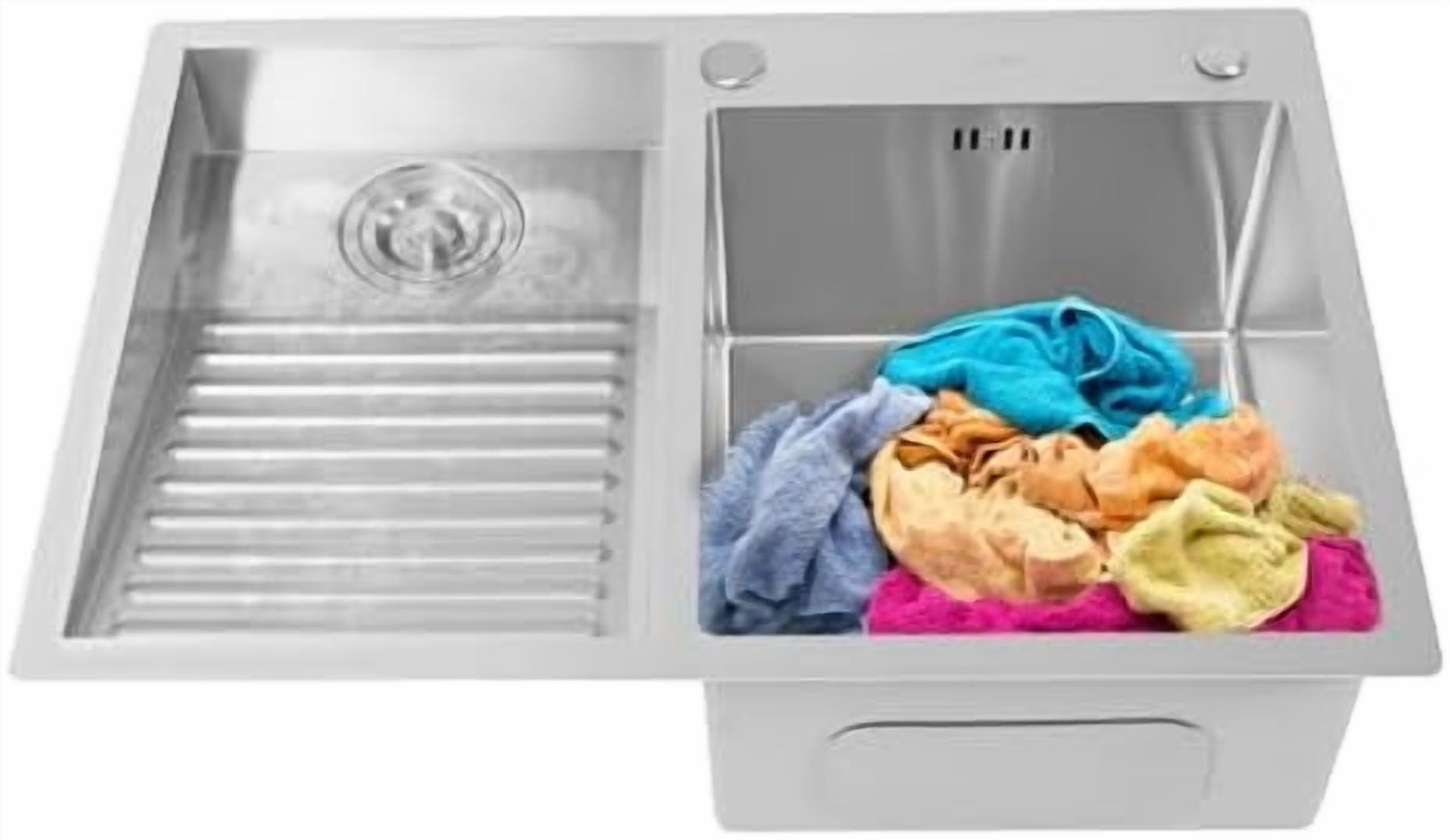 Bathroom Sinks Laundry Pool Balcony Household Stainless Steel Laundry ...
