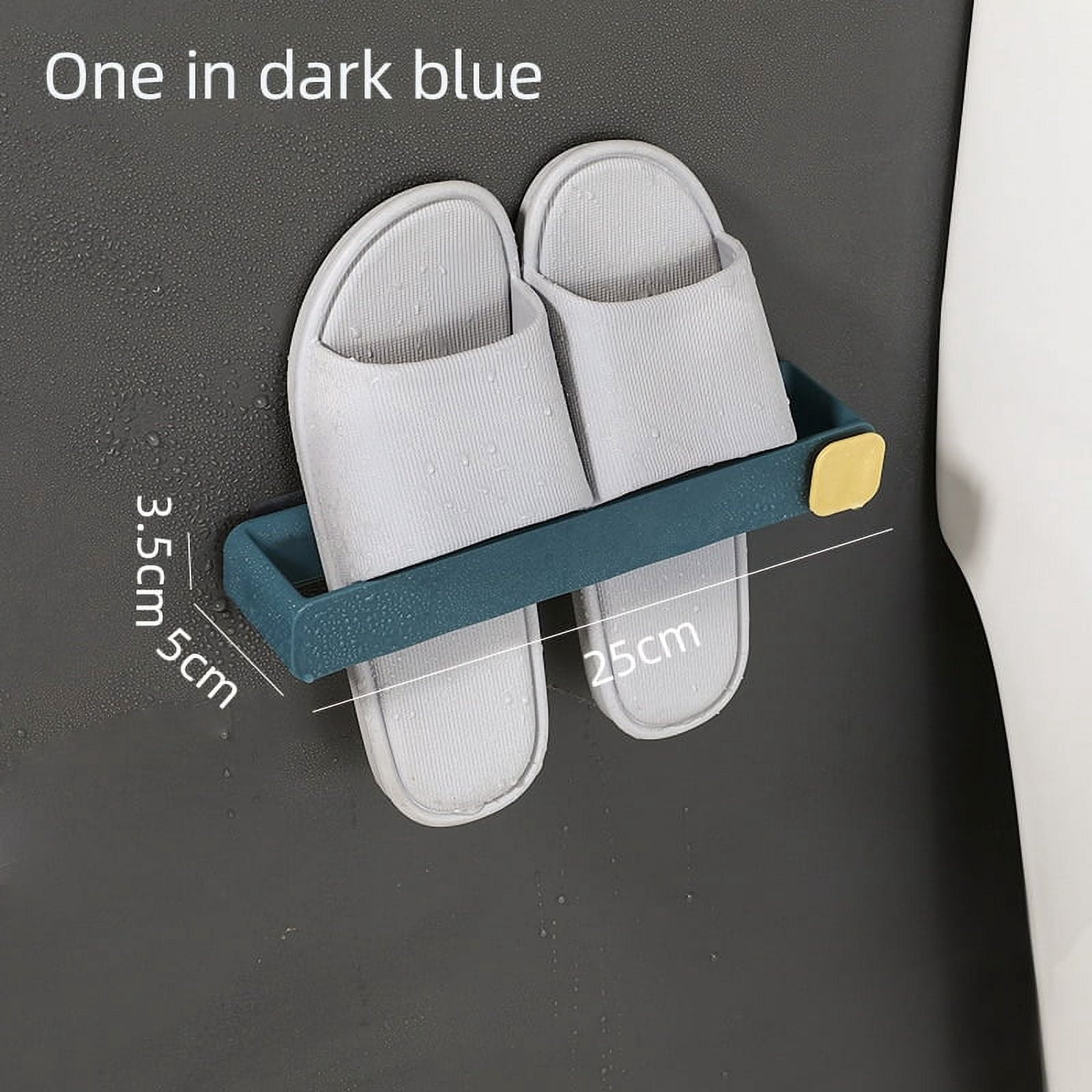 Bathroom Slipper Shelf No Punching Wall Mounted One Piece Shoe Rack ...