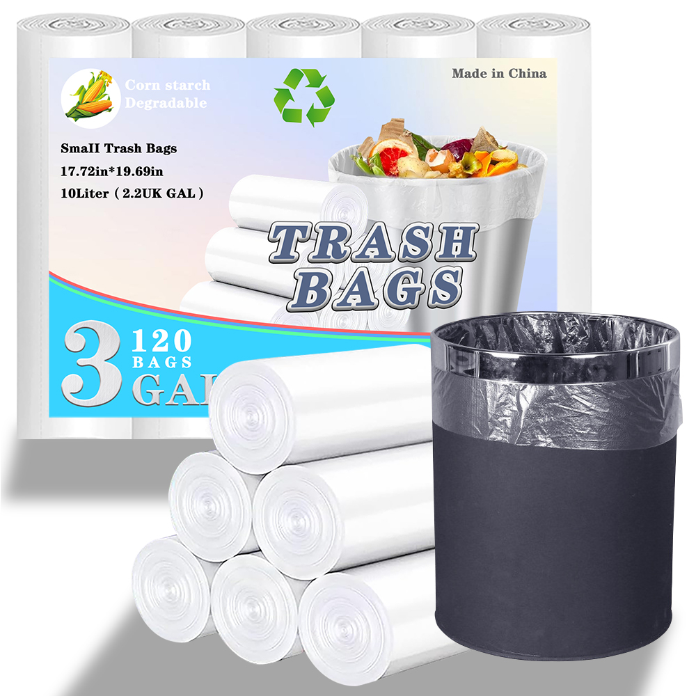 Bathroom Small Trash Bags 3 Gallon Garbage Bags for Home Office,120 ...