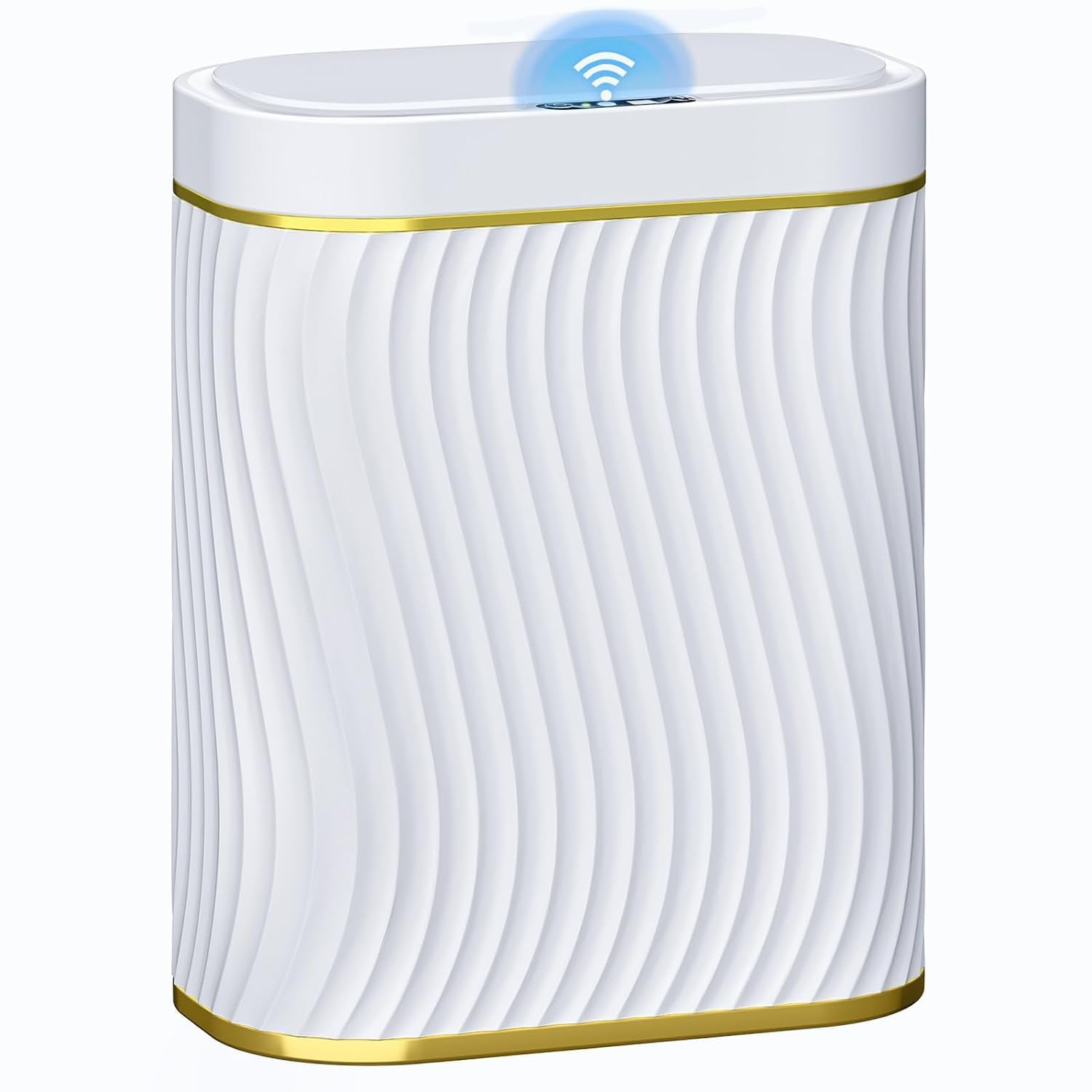 Bathroom Small Trash Can with Automatic Touchless Lid, 2.6 Gallon Smart ...