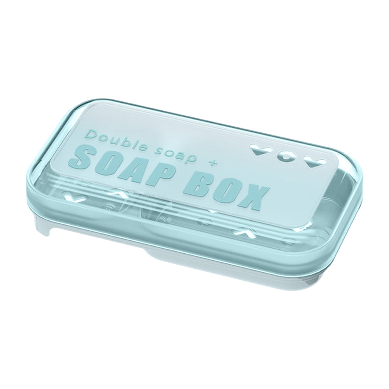 Bathroom Soap Box With Lid, Dual Compartment Draining Soap Dish ...