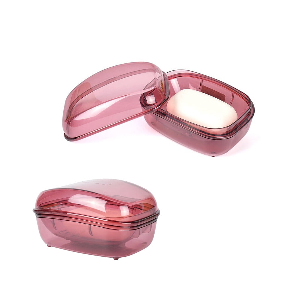 Bathroom Soap Container Home Case Dispenser Suction Cup Automatic Red ...