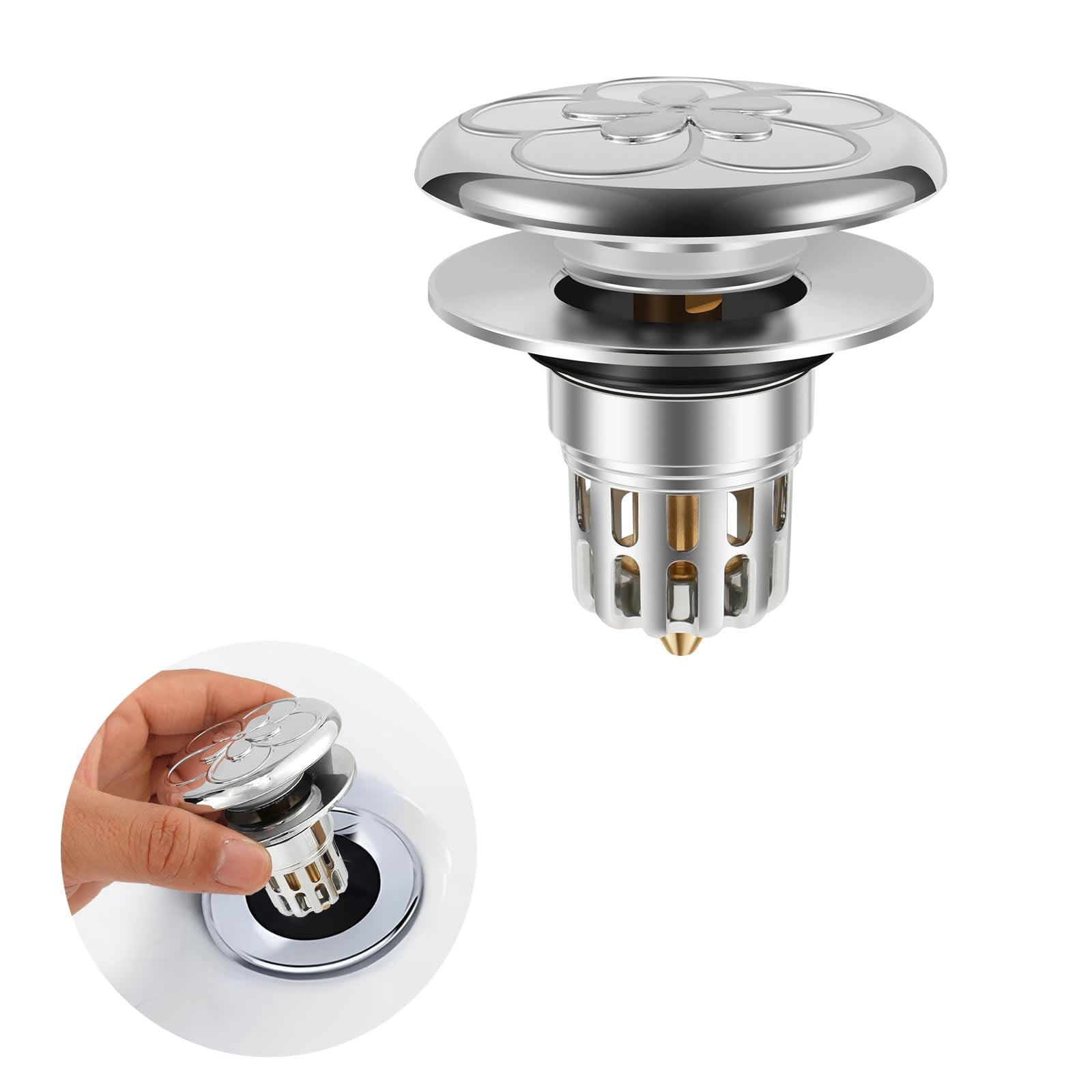 Bathroom Stopper Hair Catcher for System - Up Drain Up Clogging Drain ...