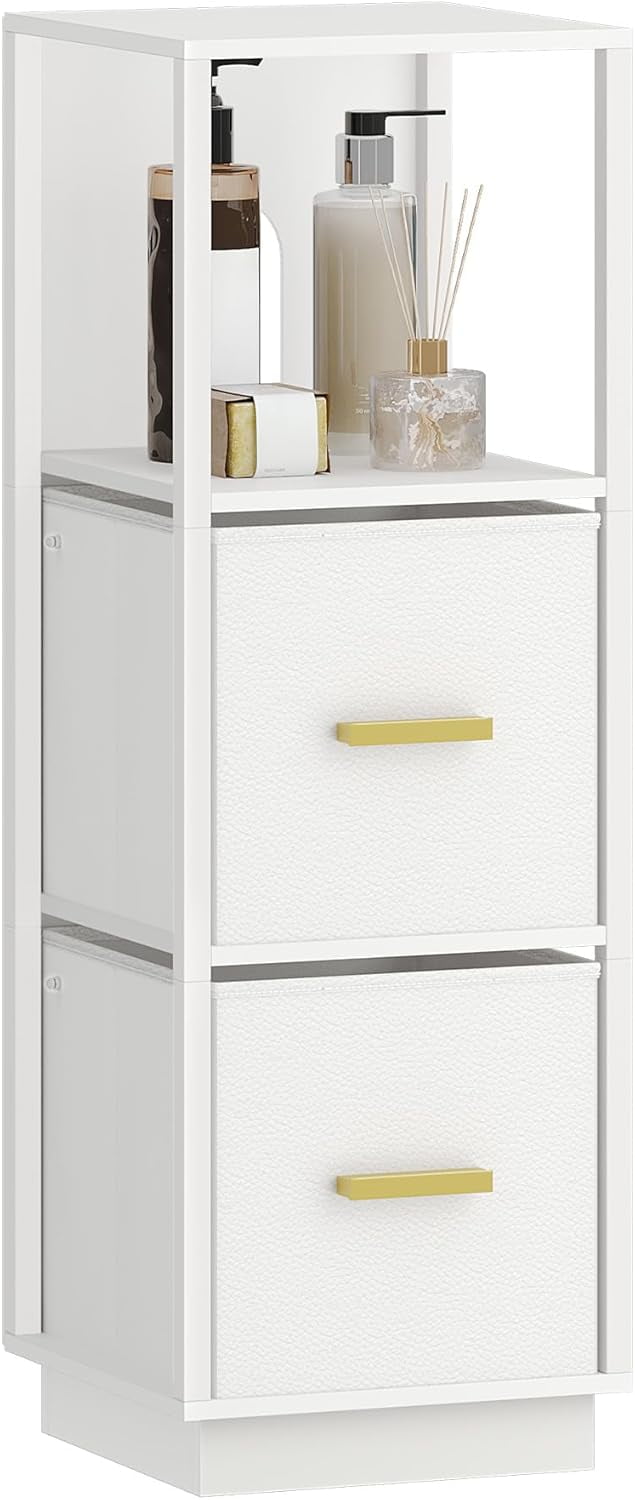 Bathroom Storage Cabinet, 3-Tier Small Floor Cabinet with Adjustable ...