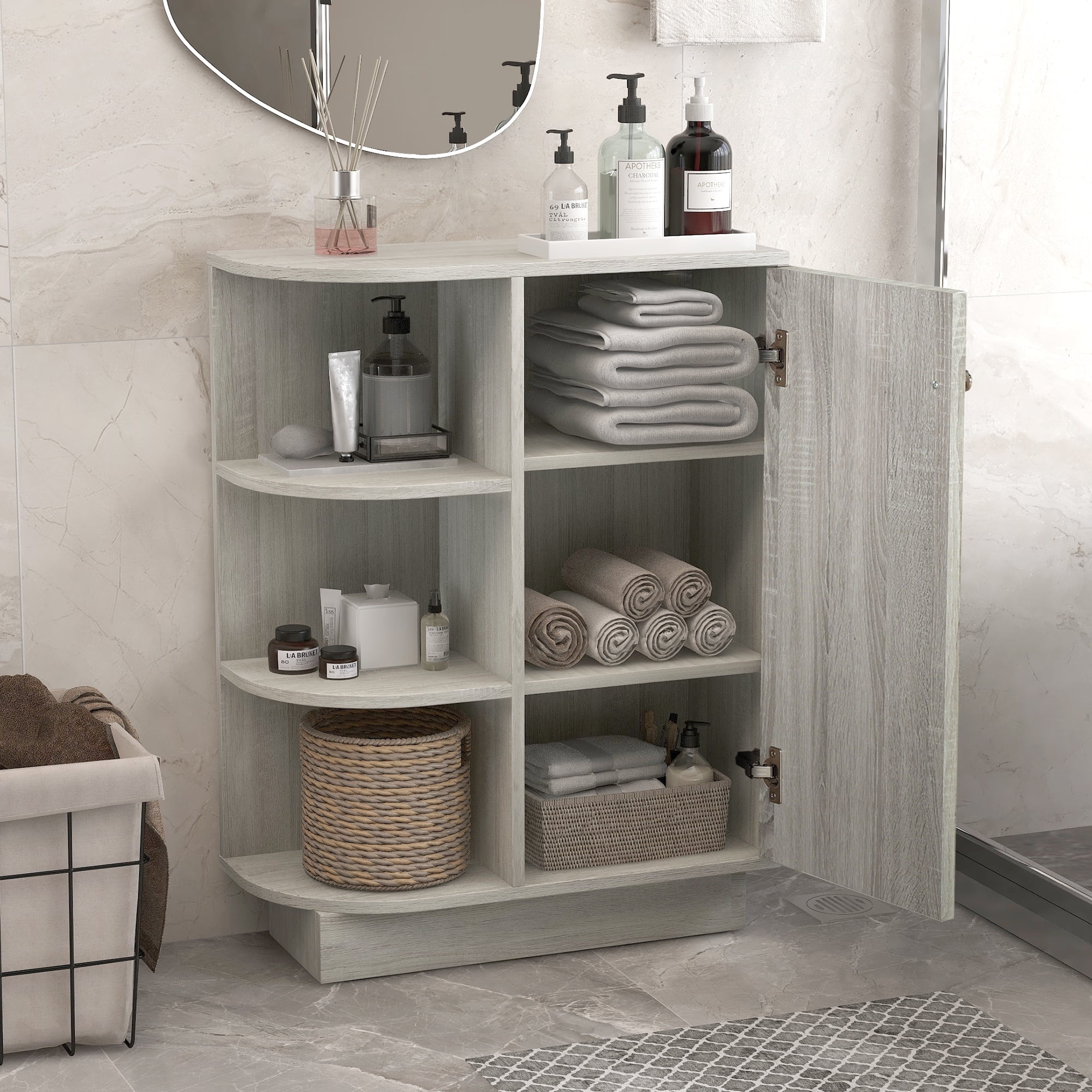 Bathroom Storage Cabinet, Bathroom Console Table Open Style Shelf ...