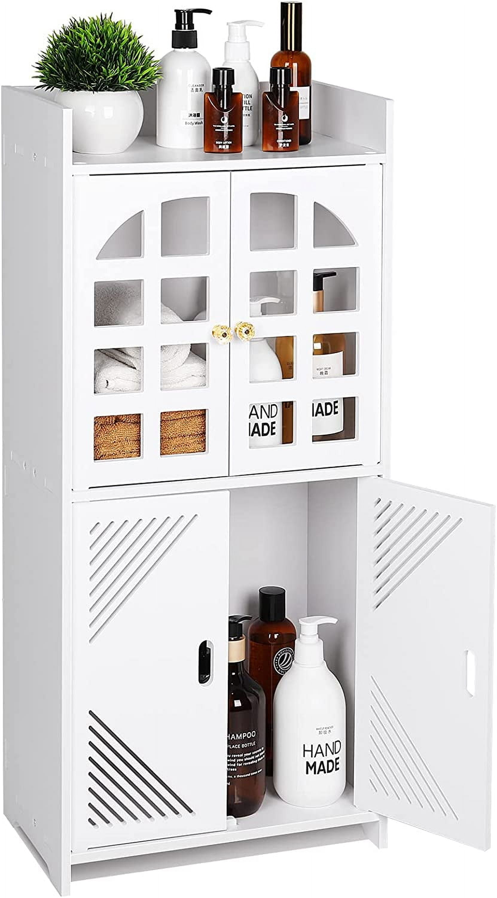 Bathroom Storage Cabinet,Corner Free Standing Small Floor Cabinet ...