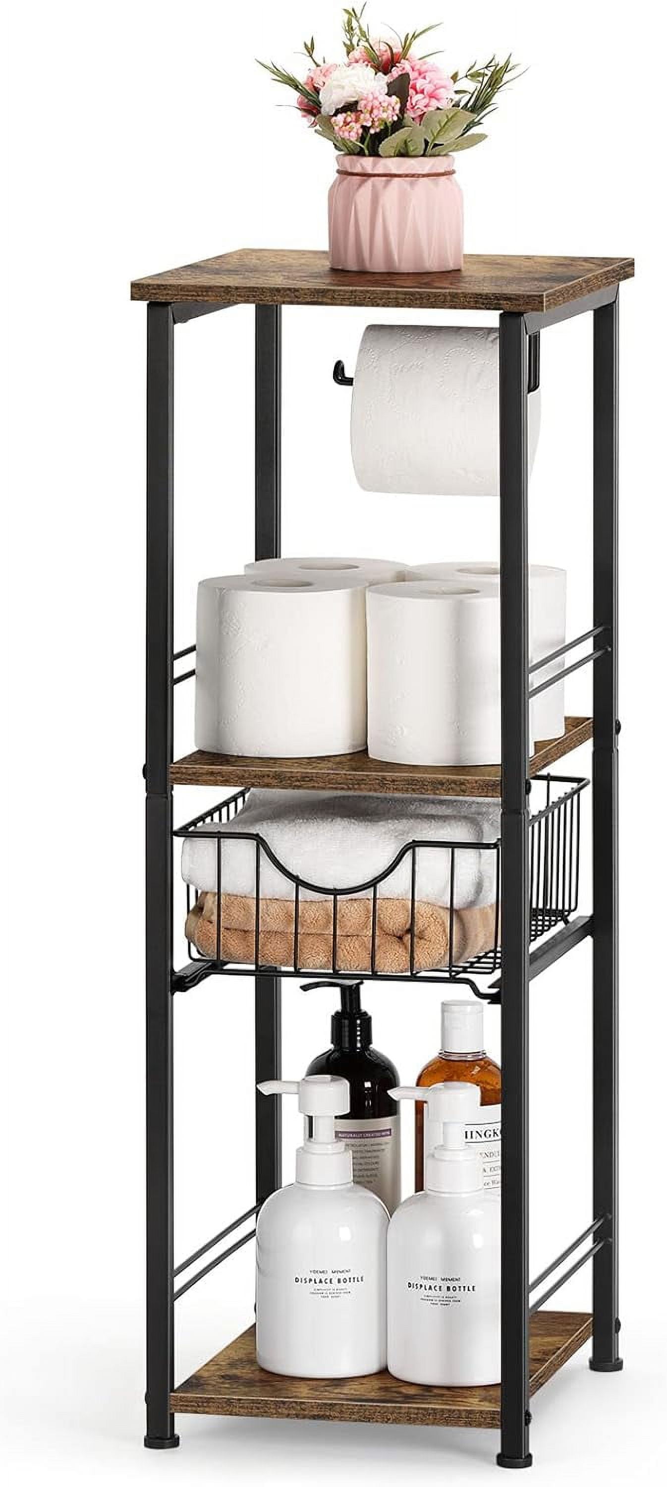 Bathroom Storage Cabinet Freestanding Bathroom Shelf with Drawer Toilet ...
