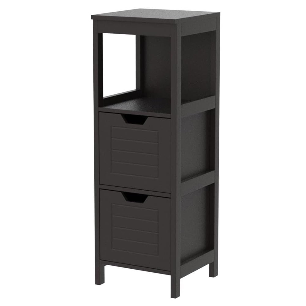 Bathroom Storage Cabinet, Freestanding Wooden Side Storage Cabinet ...