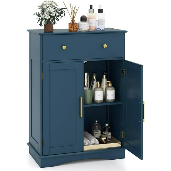 Bathroom Storage Cabinet, Modern Buffet Sideboard with Drawers & Doors ...