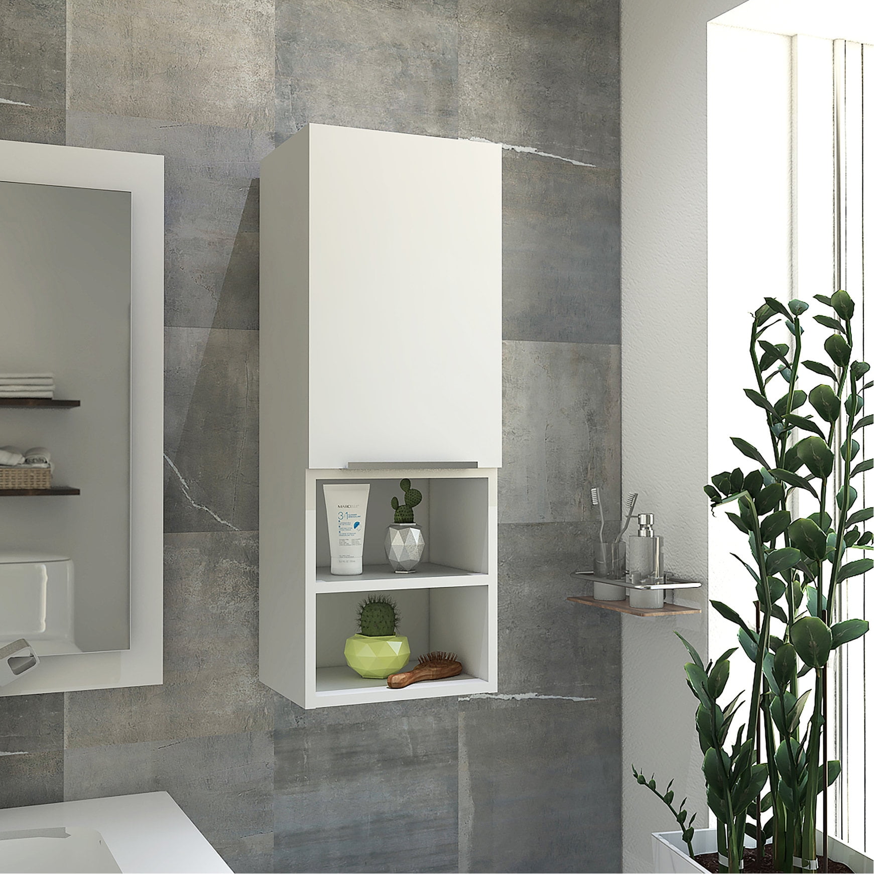 Bathroom Storage Cabinet | Two External and Two Internal Shelves ...