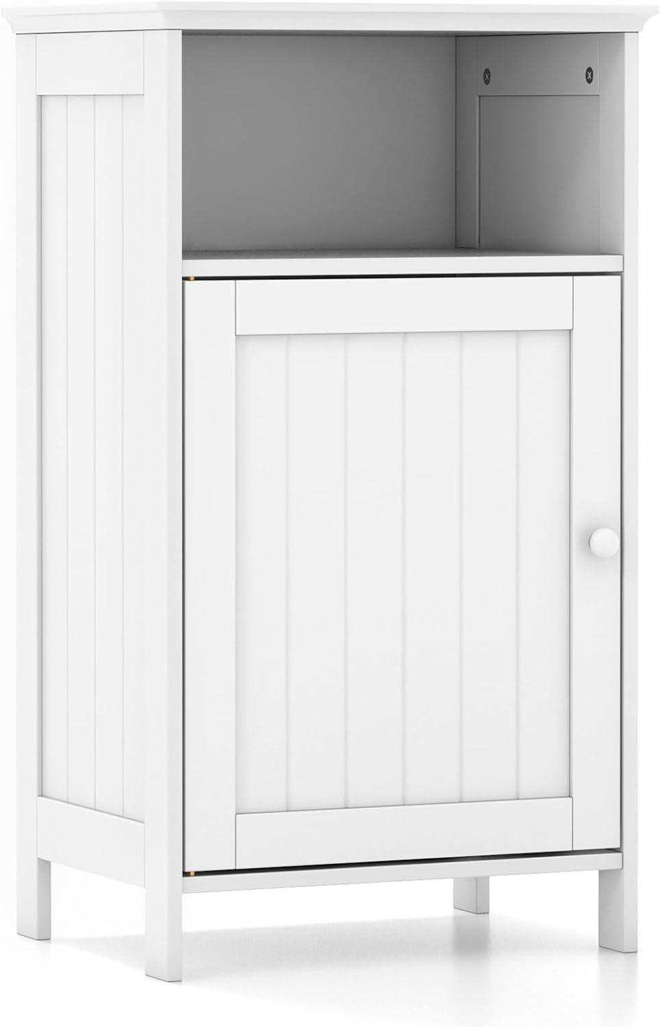 Bathroom Storage Cabinet, Wood Floor Side Cabinet with Doors ...