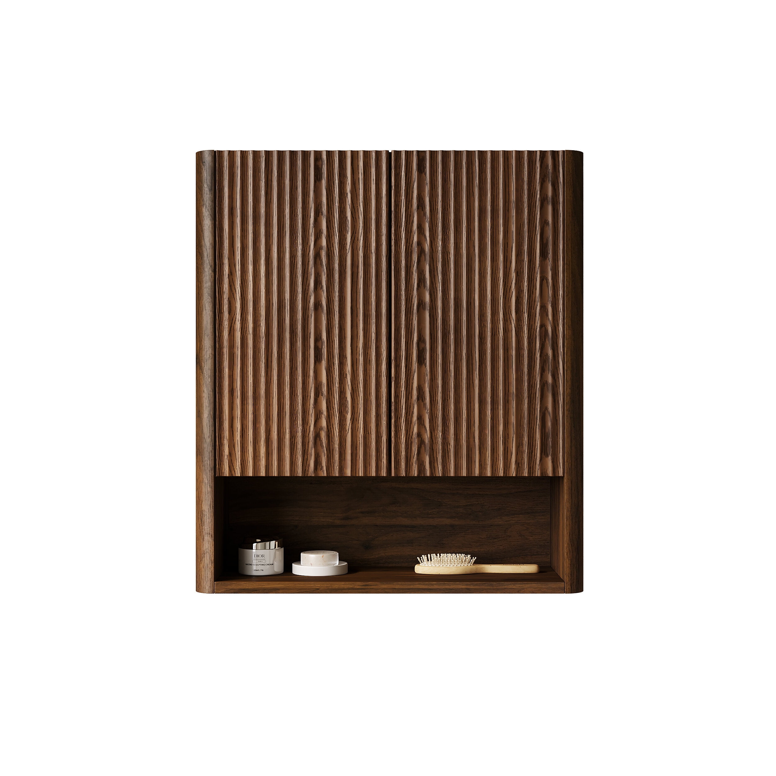 Bathroom Storage Cabinet ZULA 26" Wall-Mounted Striped Bathroom Cabinet ...