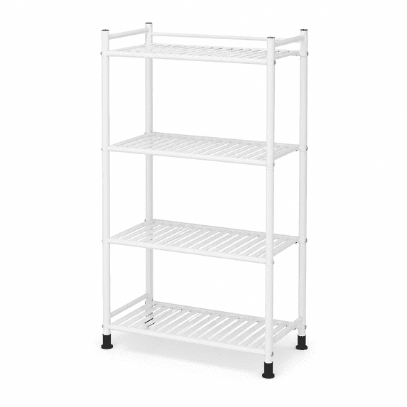 Bathroom Storage Open Shelf Unit, Free Standing Metal Rack Shelving for ...