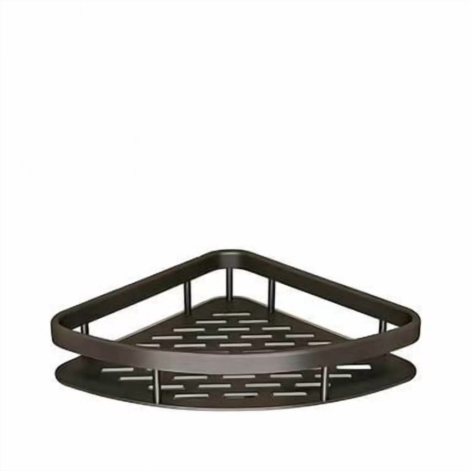 Bathroom Storage Shelf Aluminum Alloy No Drilling Hooks Towel Bar ...
