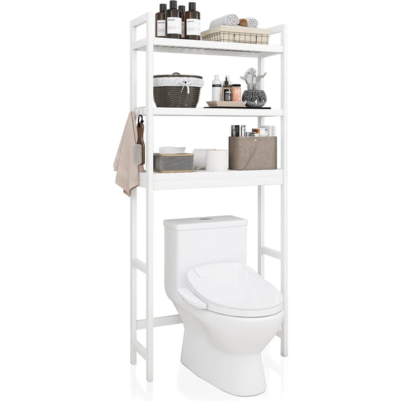 Bathroom Storage Shelf, Over-The-Toilet Organizer Rack, Freestanding ...