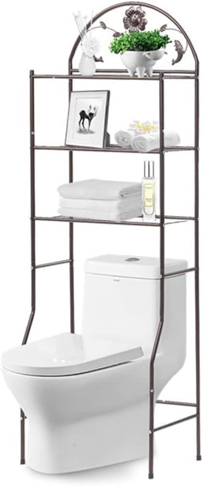 Bathroom Storage Shelf Over The Toilet Storage Rack Metal Frame, 3 Tier ...