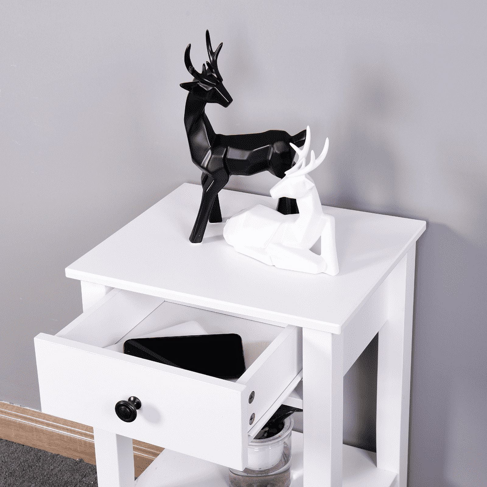 Bathroom Storage Table with Drawer, White - Space-saving, Stylish ...