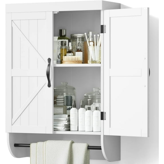 Bathroom Storage Wall Cabinet Over The Toilet with Adjustable Shelf ...