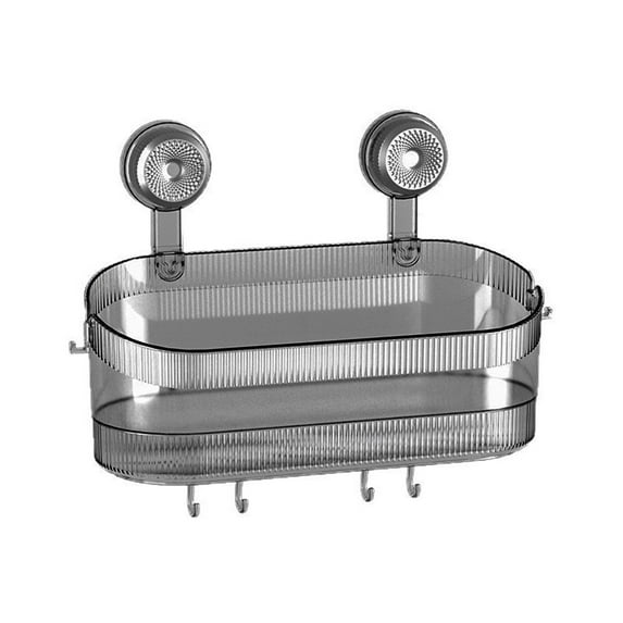 Bathroom Suction Cup Shelf，No Drill Storage Rack Organizer for Shower ...