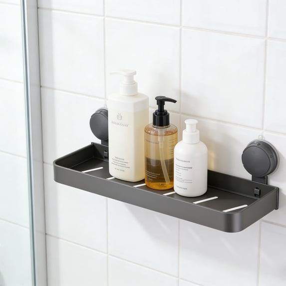 Bathroom Suction Cup Storage Rack Strong Adhesion Organizer Waterproof ...
