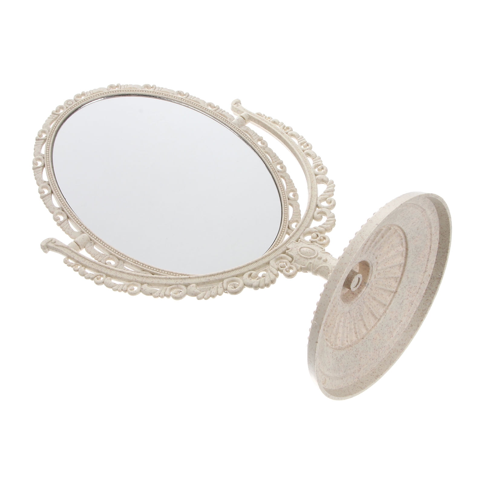 Bathroom Table Top Mirror Round Makeup Office Desk Topper Double Sided ...