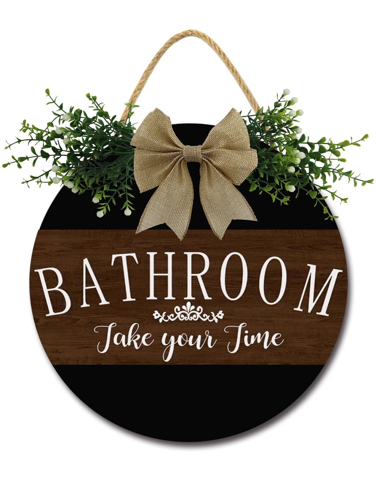 Bathroom Take Your Time Sign Farmhouse Wood Sign Front Porch Decor ...