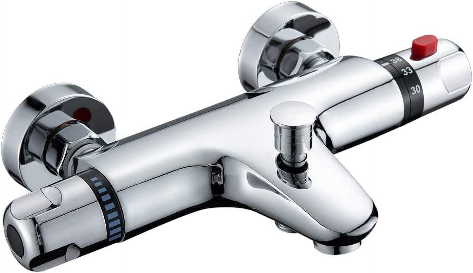 Bathroom Thermostatic Shower Mixer Wall Mount Hot Cold Water Showering ...