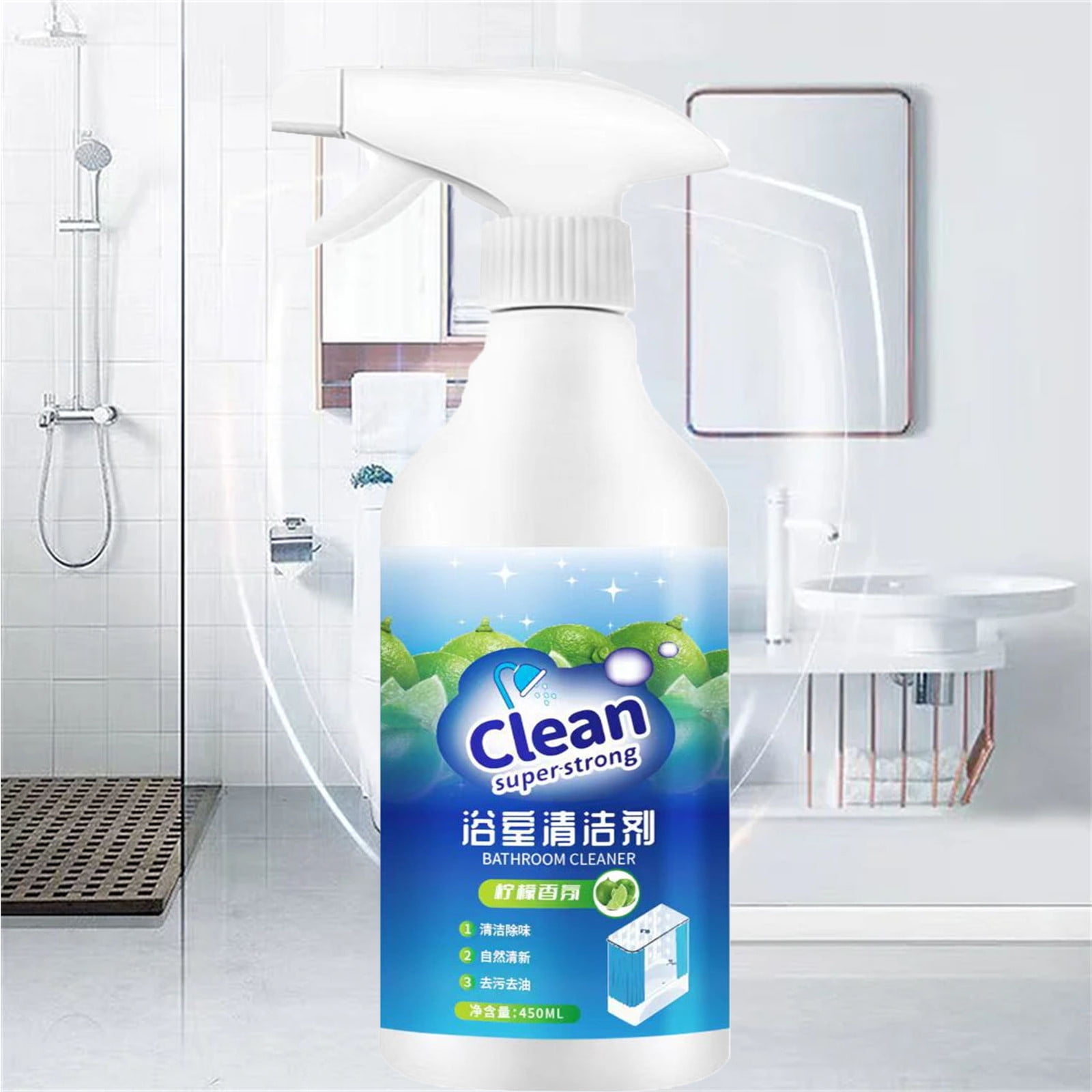 Bathroom Tile Cleaner Spray 450ml, Multi-Purpose Mild Cleaner for ...