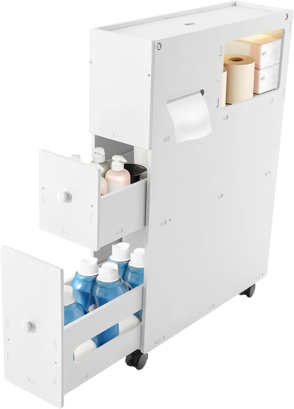 Bathroom Toilet Cabinet, Small Space Corner Tables, Toilet Paper Holder ...