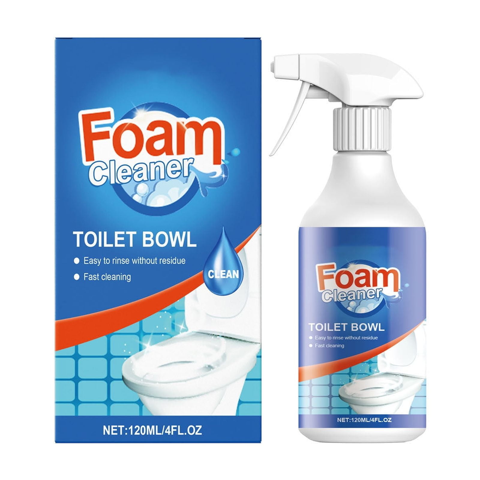 Bathroom Toilet Foam Cleaning Spray for Tiles Wall Floor Toilet Bowl ...