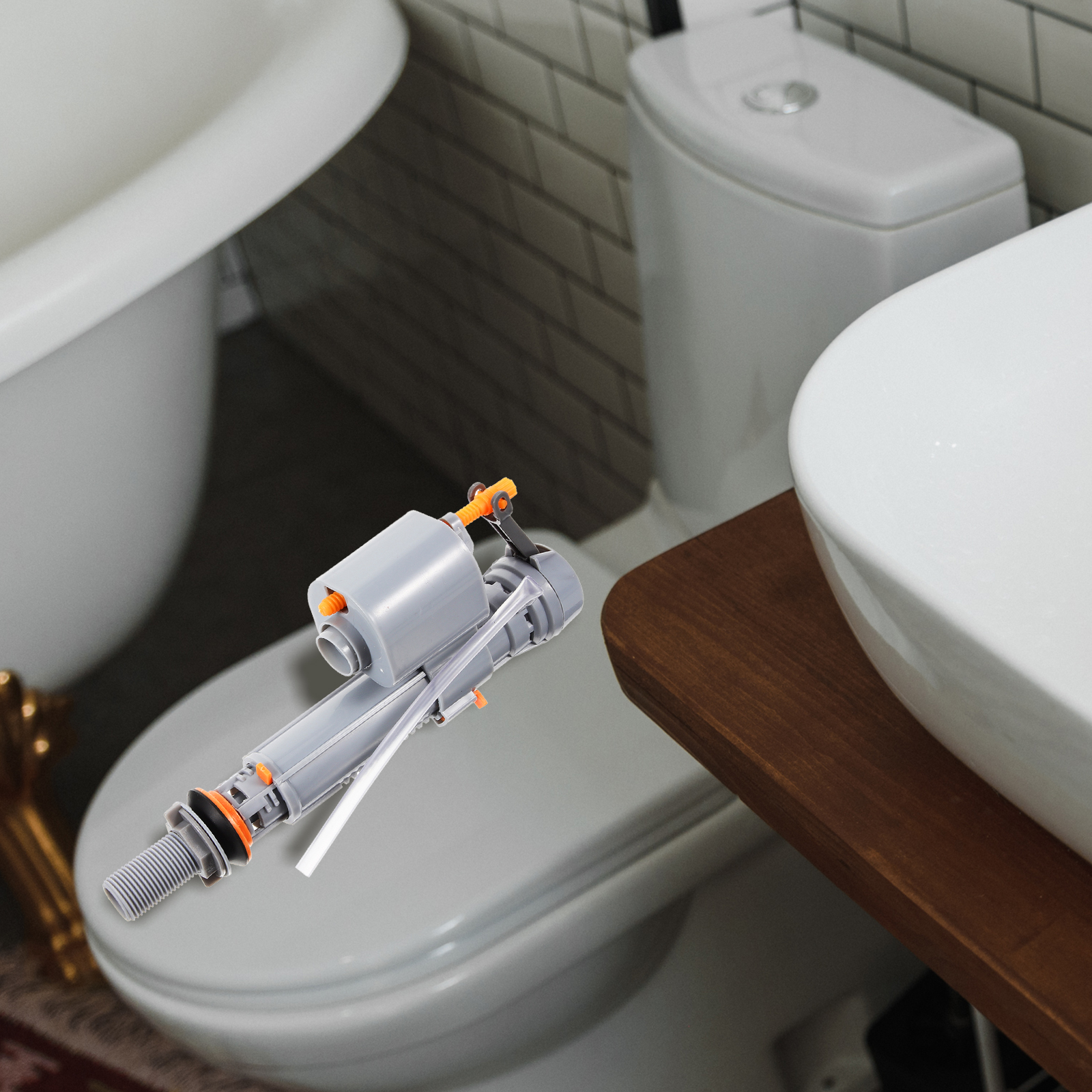 Bathroom Toilet Inlet Valve Adjustable Toilet Tank Fitting Toilet Float ...