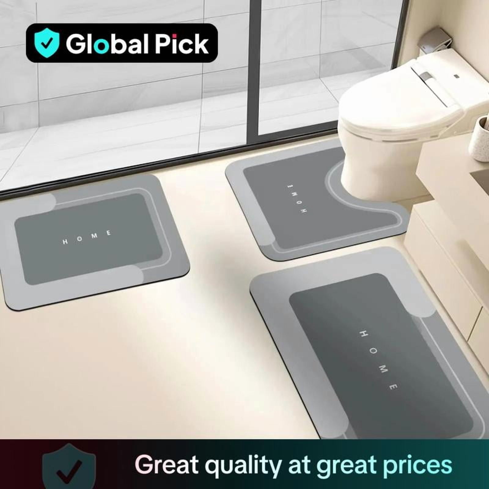 Bathroom Toilet Mat, 1/3pcs Non-slip Bathroom Floor Mat, Diatomite ...