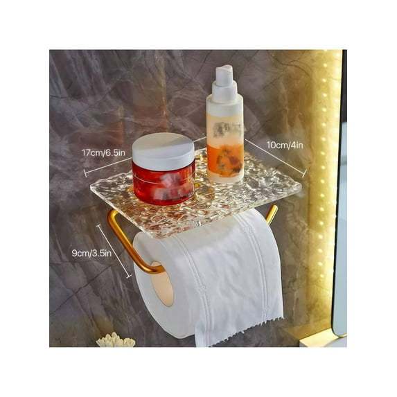 Bathroom Toilet Paper Holder With Storage Tray & Phone Holder ...