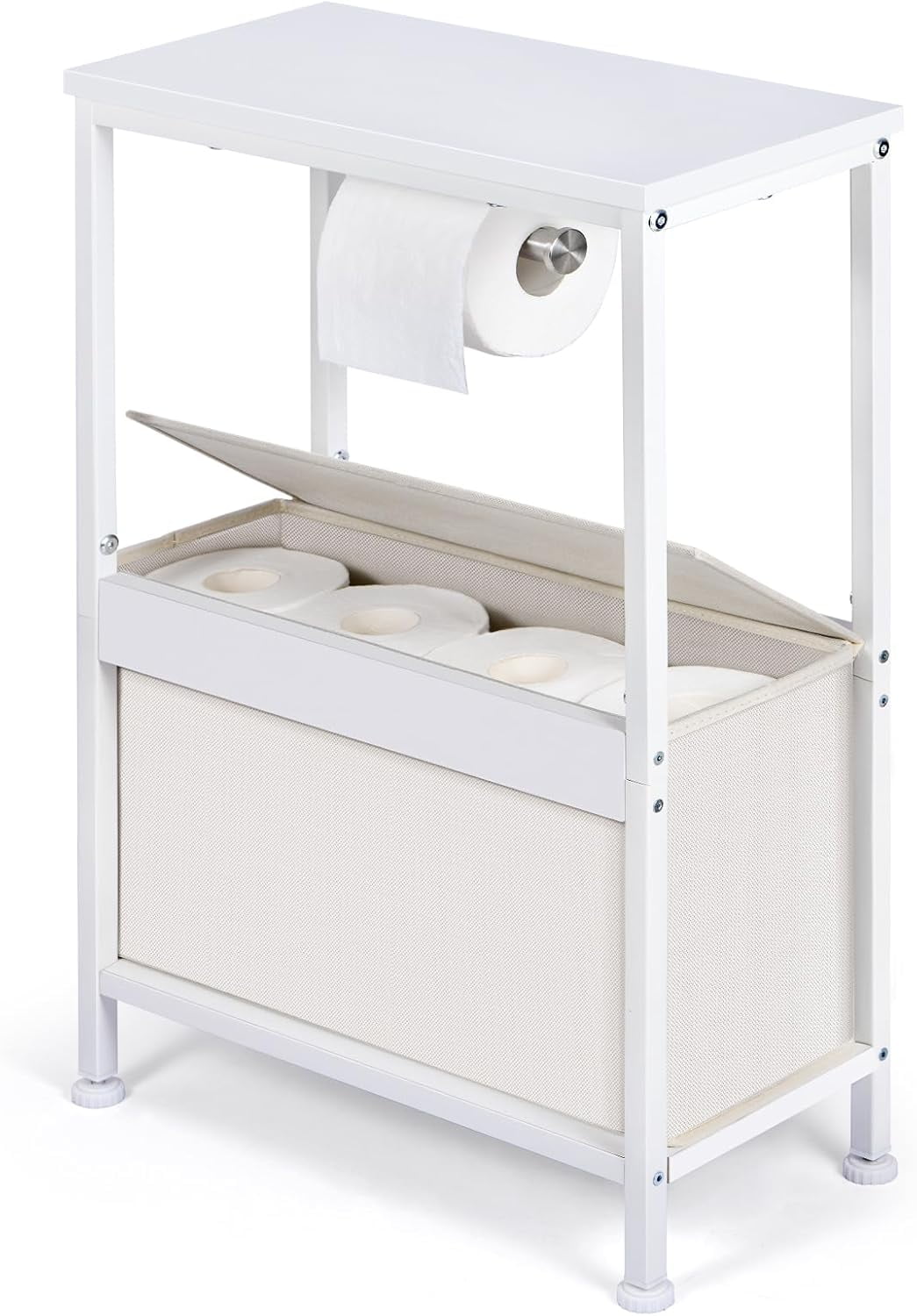 Bathroom Toilet Paper Storage Cabinet Organizer Sink Side Floor Table ...