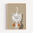 Bathroom Toilet Silly Goose Potty Time Humorous Decor, Stretched Canvas ...