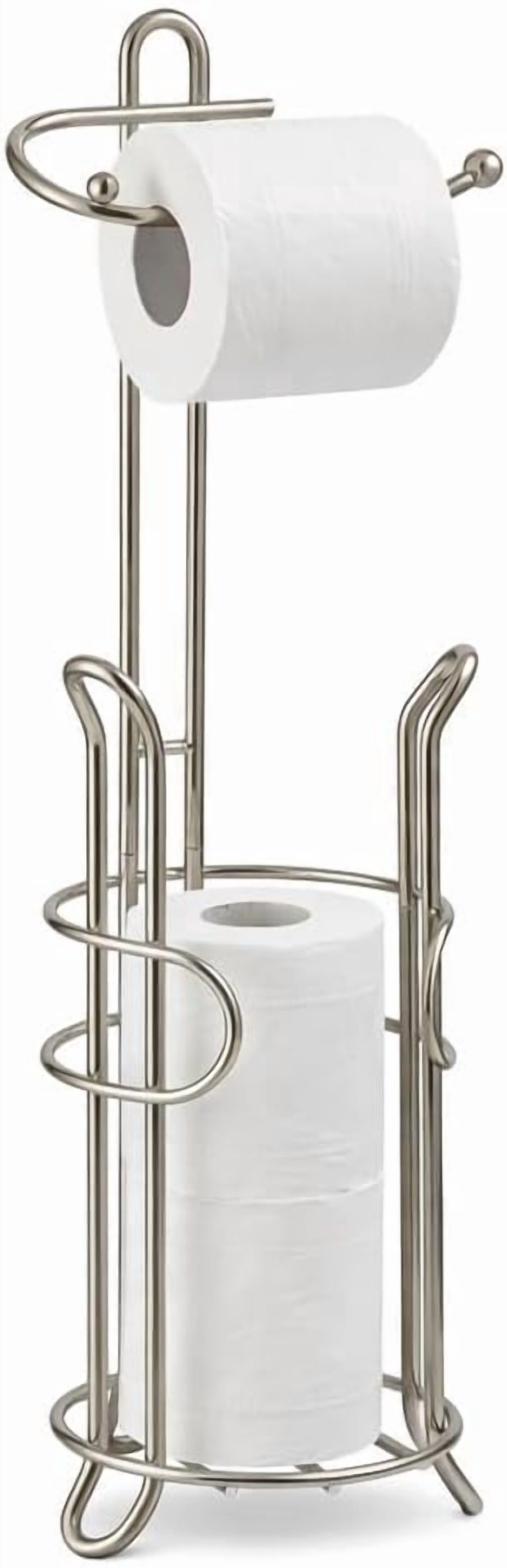 Bathroom Toilet Tissue Paper Roll Storage Holder Stand with Reserve ...