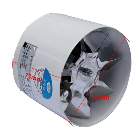 Bathroom Toilet Wall Mini Air Extractor - Kitchen Home 4" Metal Pipe ...