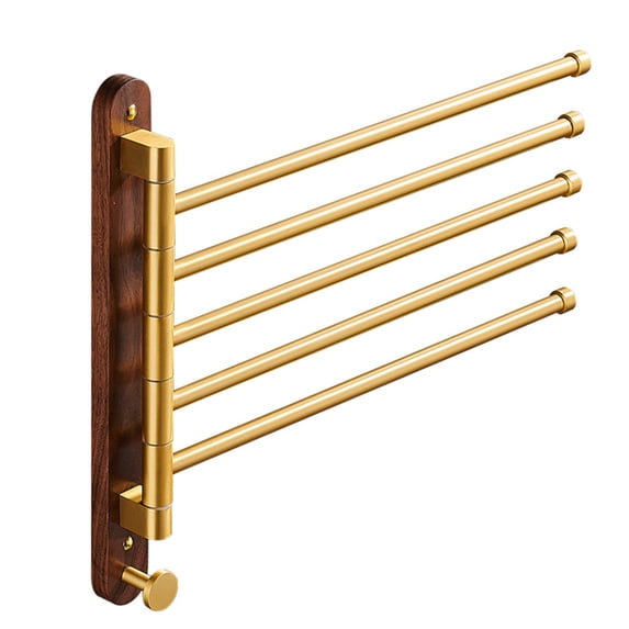 Bathroom Towel Bar Rotating Towel Rack Shelf Kitchen Wall Mounted Towel ...