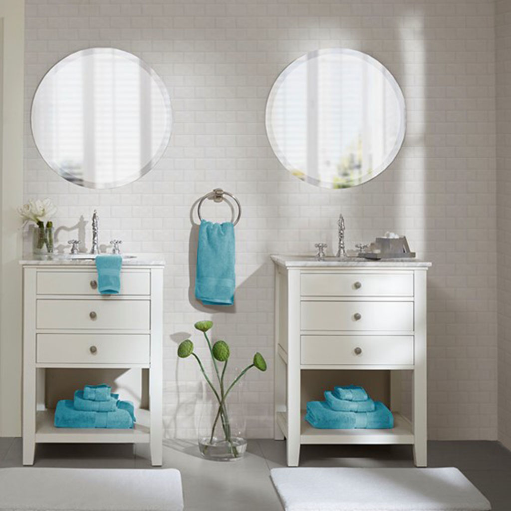 Bathroom Towel Rack, Cotton 8 Piece Antimicrobial Towel Set, Bathroom ...