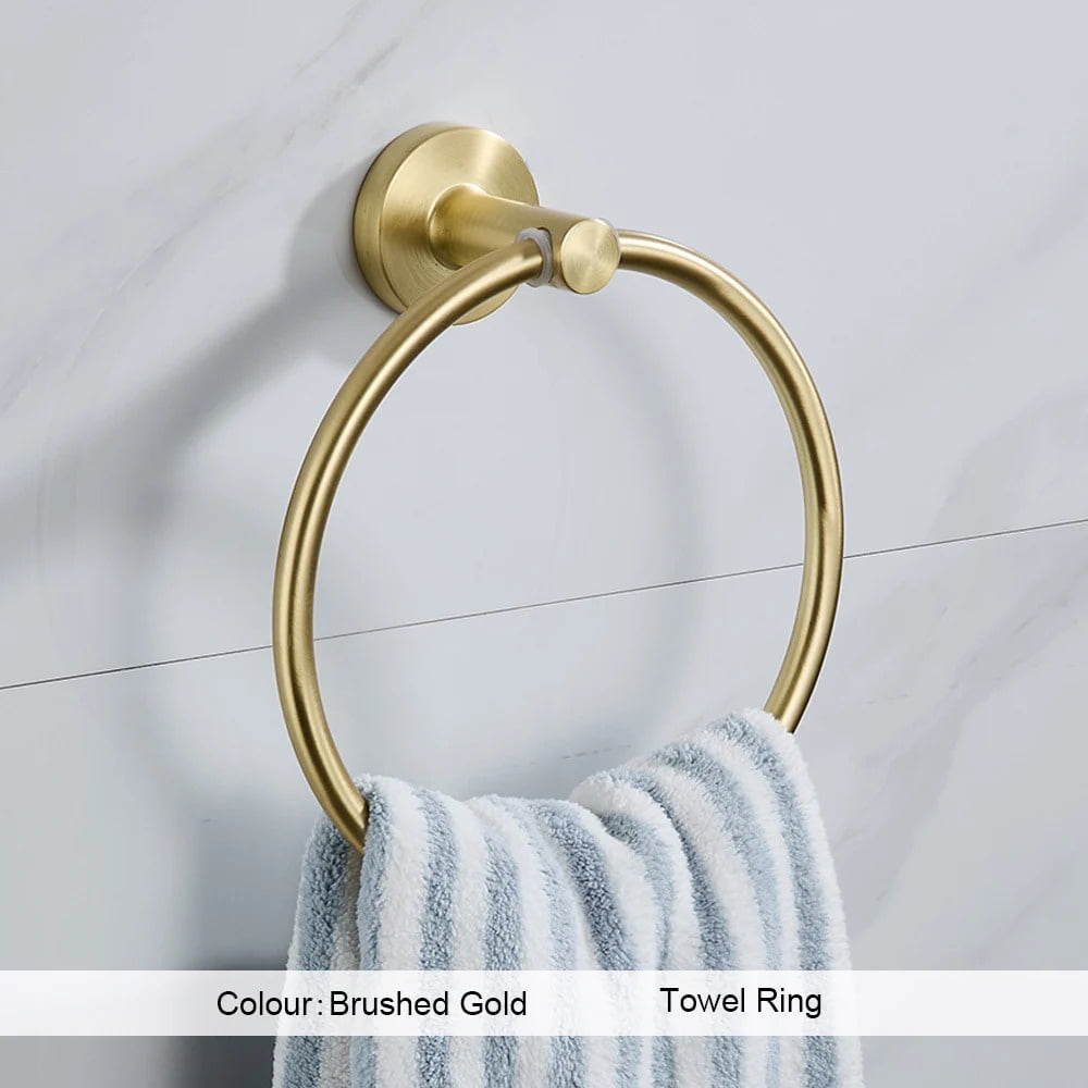 Bathroom Towel Ring Hook Hardware Accessories Storage Holder 304 ...