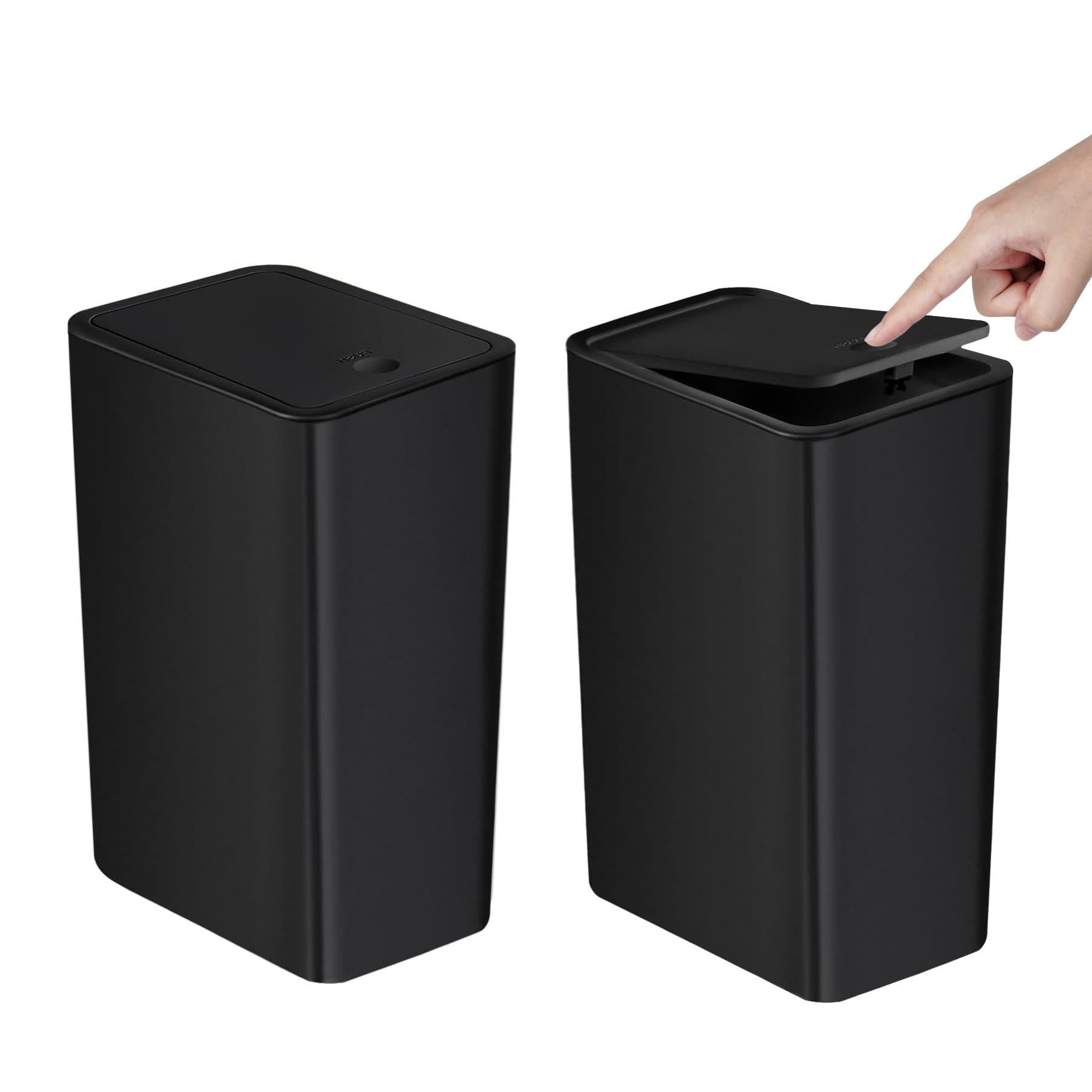 Bathroom Trash Can-10L Small Garbage Can with Press Top Lid for Toilet ...