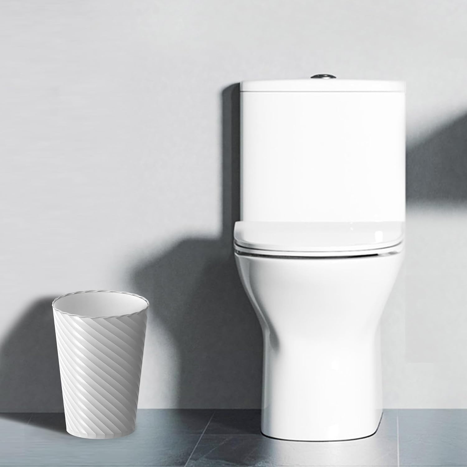 Bathroom Trash Can, 8 Pack 1.8 Gallons Small Trash Can with Trash Bags ...