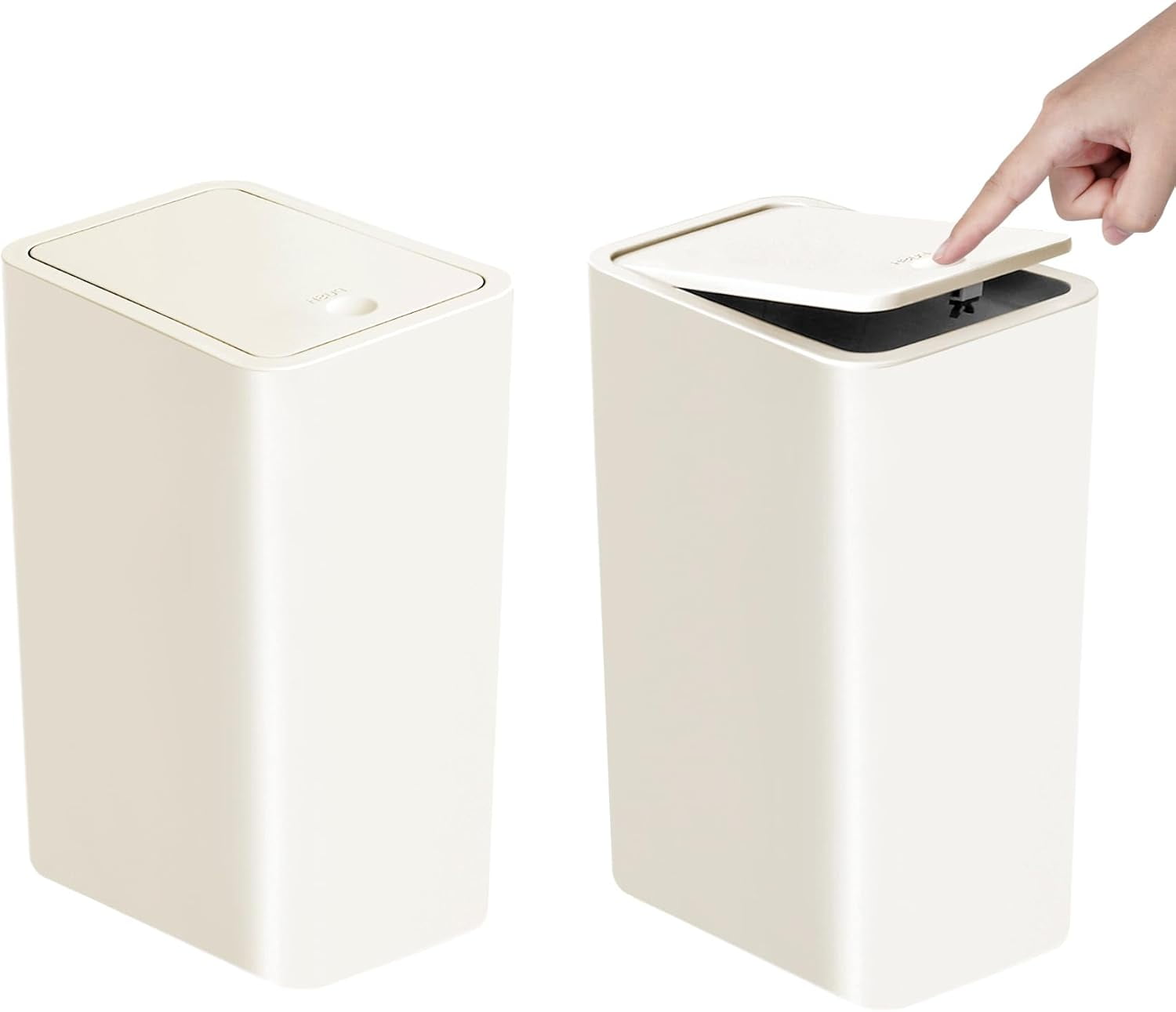 Bathroom Trash Can with Lid, 10 Liter/ 2.6 Gallon Slim Garbage Can ...