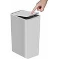 Bathroom Trash Can with Lid, 10 Liter/ 2.6 Gallon Slim Garbage Can ...