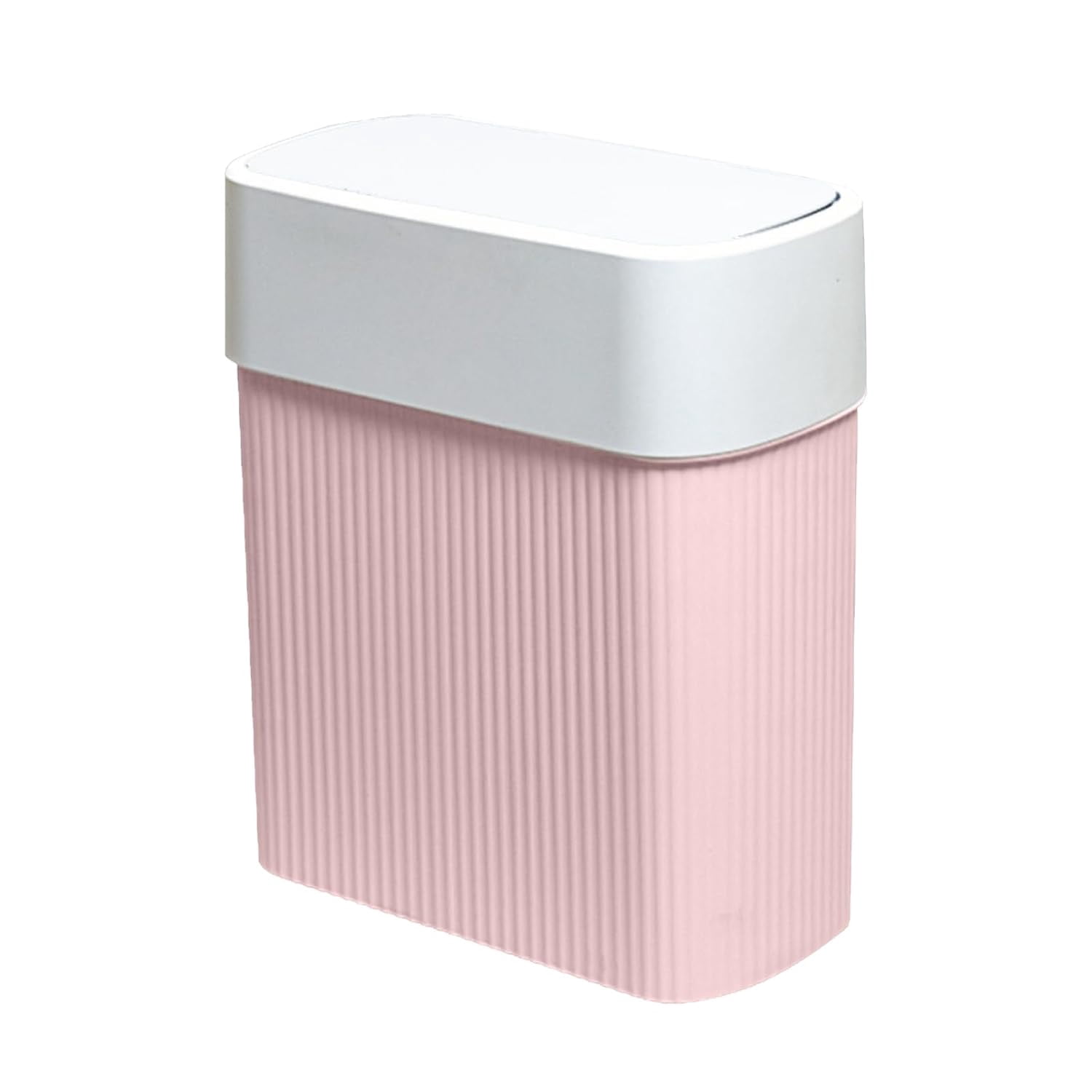 Bathroom Trash Can with Lid, 12L Small Plastic Garbage Can for Kitchen ...