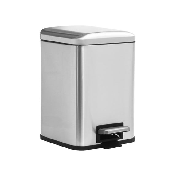 Bathroom Trash Can with Lid, 6 Liter / 1.6 Gallon Stainless Steel Trash ...